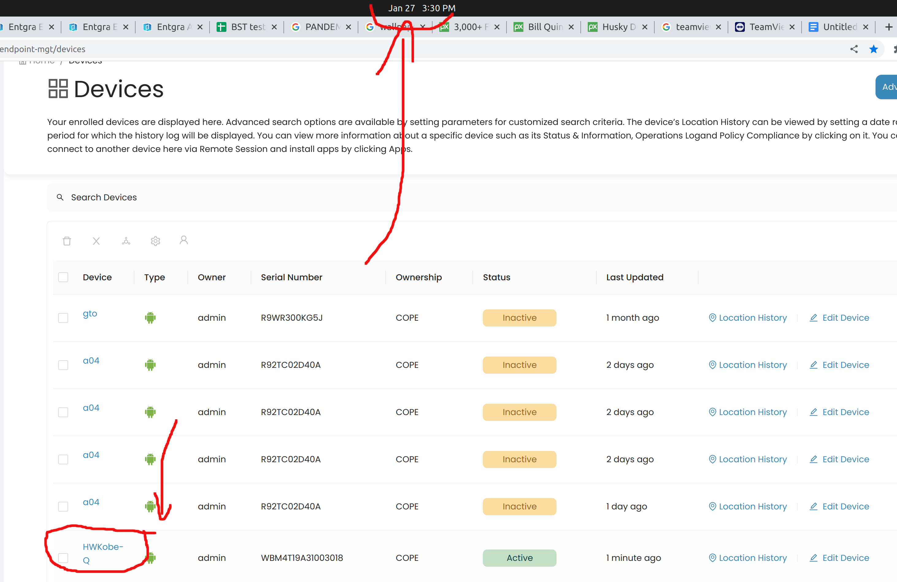 Bug #9919: After renaming device, it revert back to it's original name - Backlog - Entgra.io